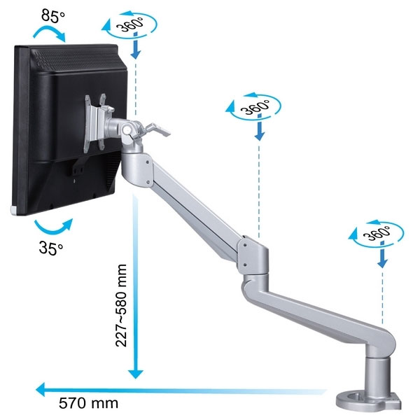 e-TREND｜MODERNSOLID EA-211 [EAシリーズクランプ固定水平垂直アーム高荷重 8～19kg]